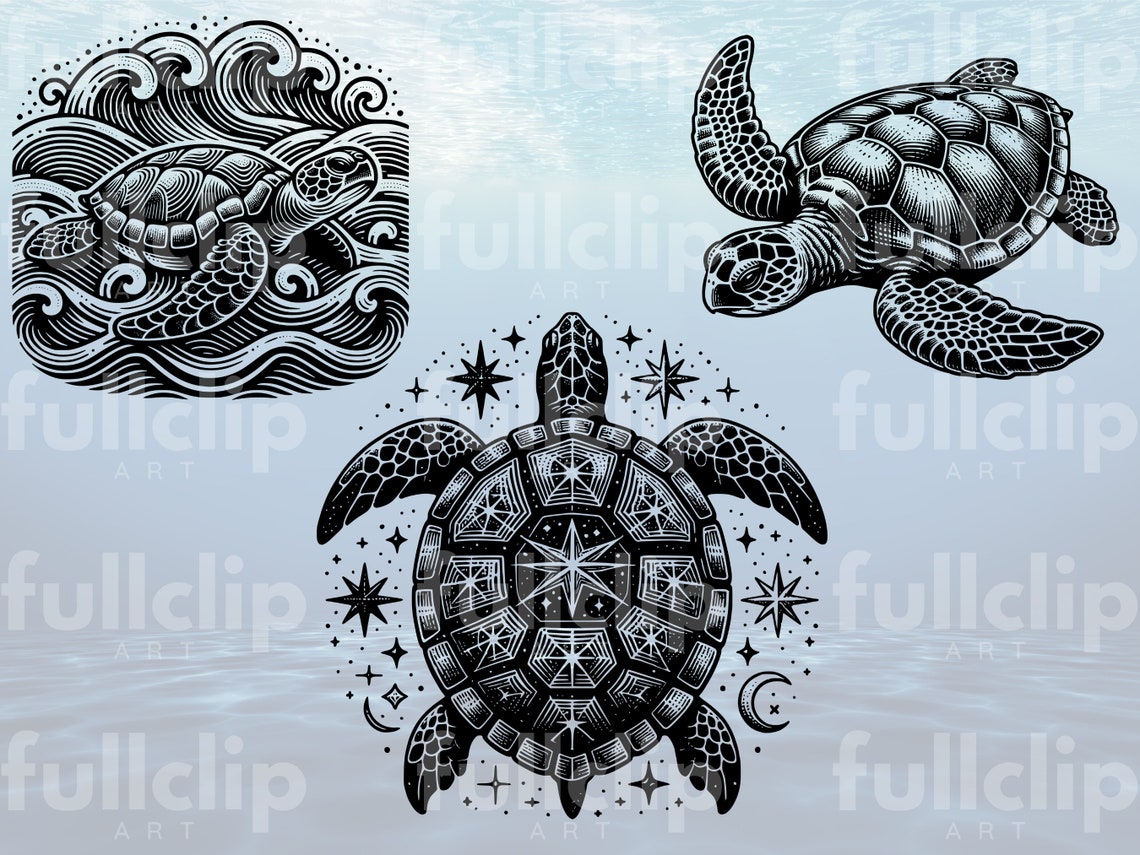 Sea Turtle Clipart Bundle, Sea Turtle SVG, Sea Turtle PNG, Sea Turtle ...