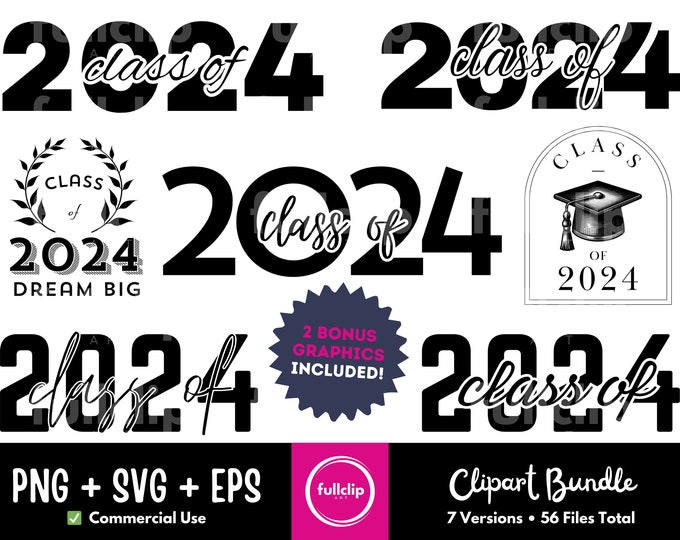 Graduation 2024 Svg Png Printable Digital Prints Pdf Class of 2024 ...