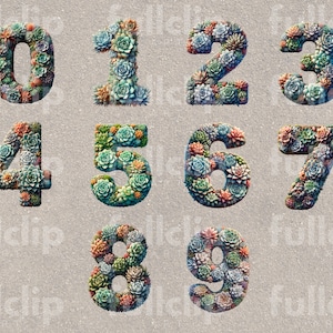 Succulent Alphabet Clipart Bundle, Succulent Letters, Gardening Clipart ...
