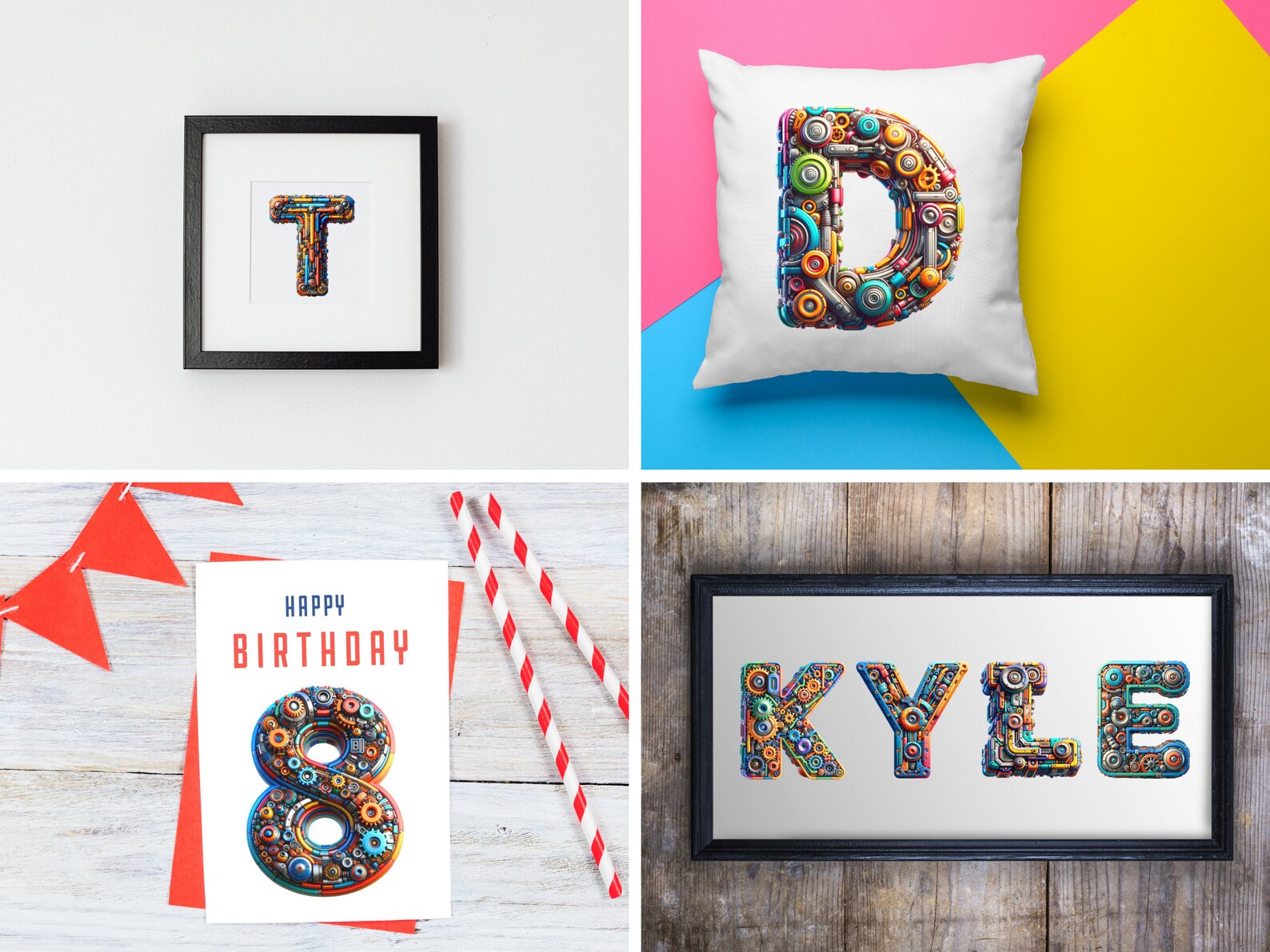 Robot Alphabet Clipart Bundle, Robot Clipart, Robot Font, Robot PNG ...