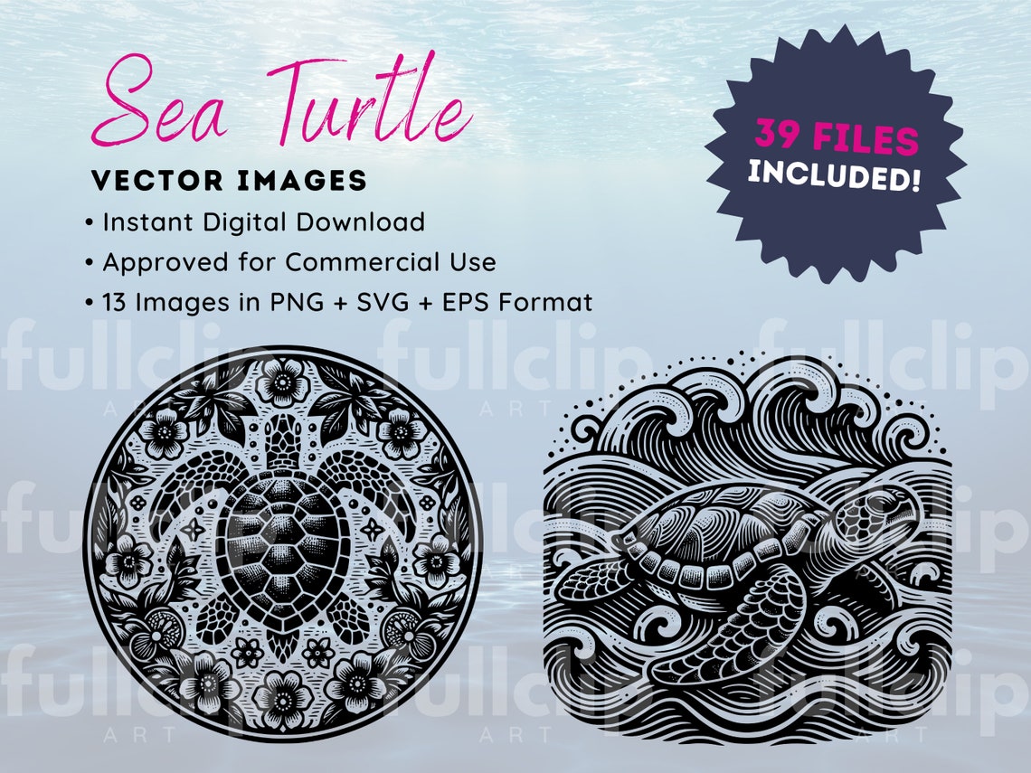 Sea Turtle Clipart Bundle, Sea Turtle SVG, Sea Turtle PNG, Sea Turtle Clipart, Sea Turtle ...