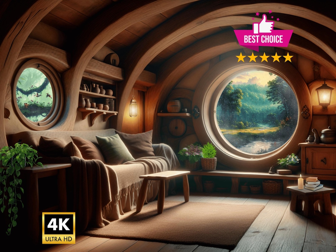 4K Animated Background - Hobbit Room Seamless Loop for Streamers ...