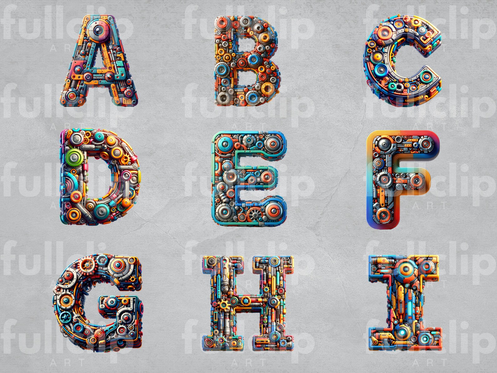 Robot Alphabet Clipart Bundle, Robot Clipart, Robot Font, Robot PNG ...