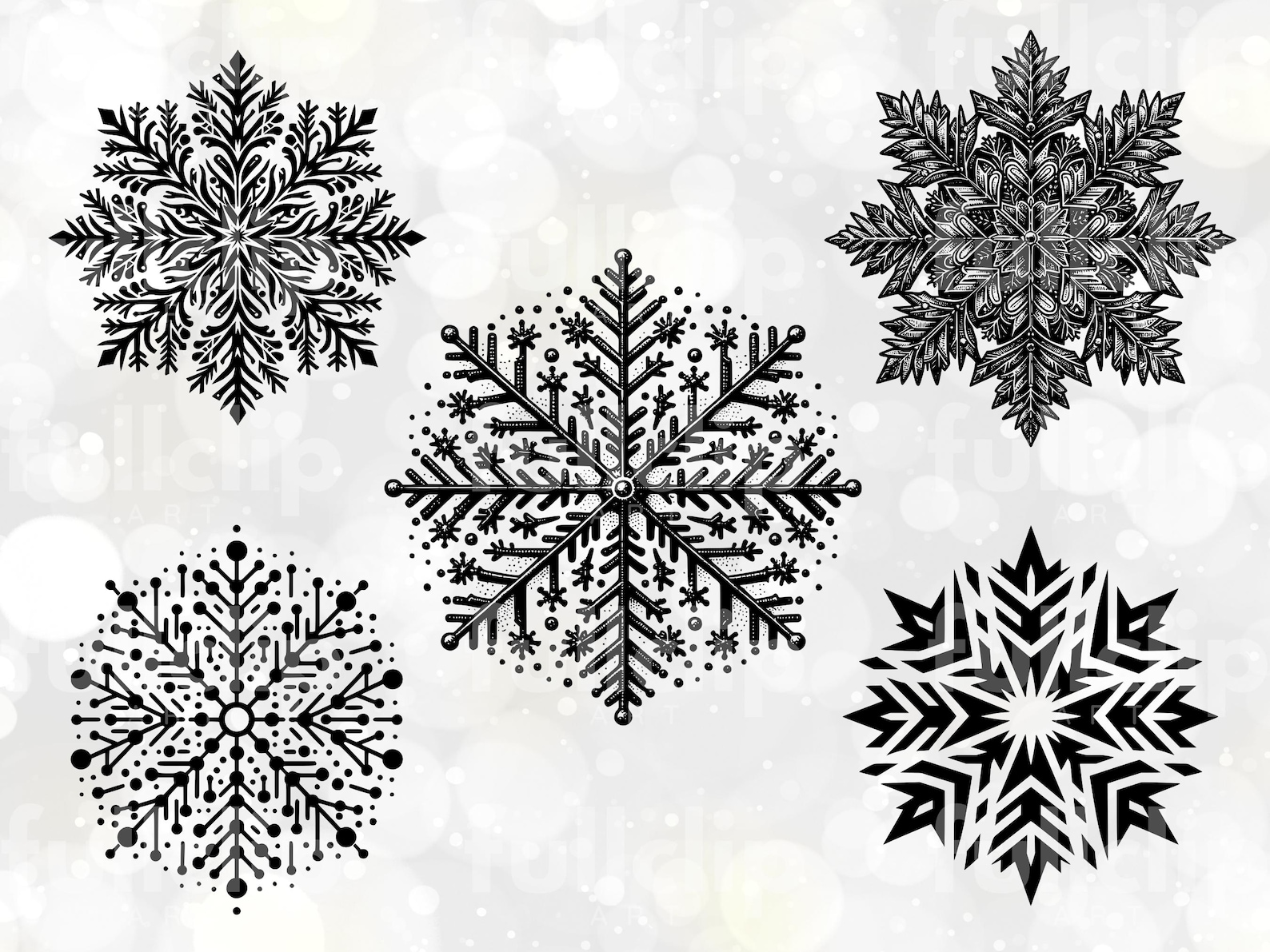 Snowflake SVG Bundle, Snowflake Svg, Snowflake Clipart, Snowflake PNG ...