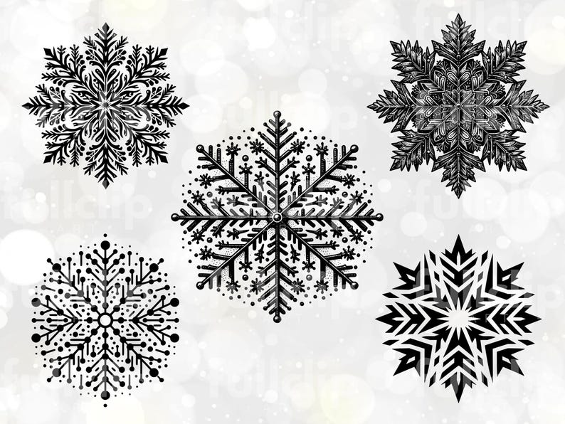 Snowflake SVG Bundle, Snowflake Svg, Snowflake Clipart, Snowflake PNG ...