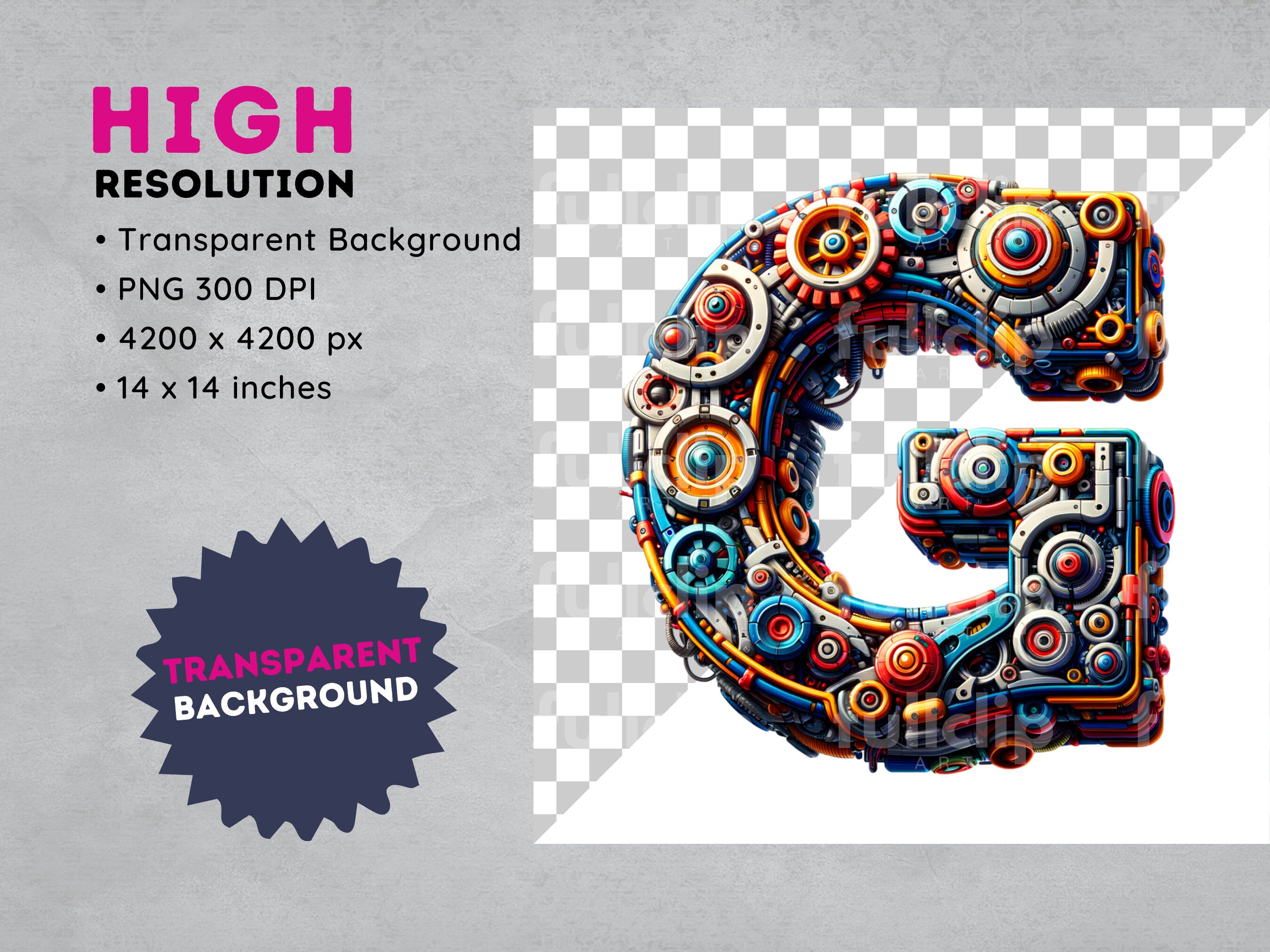 Robot Alphabet Clipart Bundle, Robot Clipart, Robot Font, Robot PNG ...