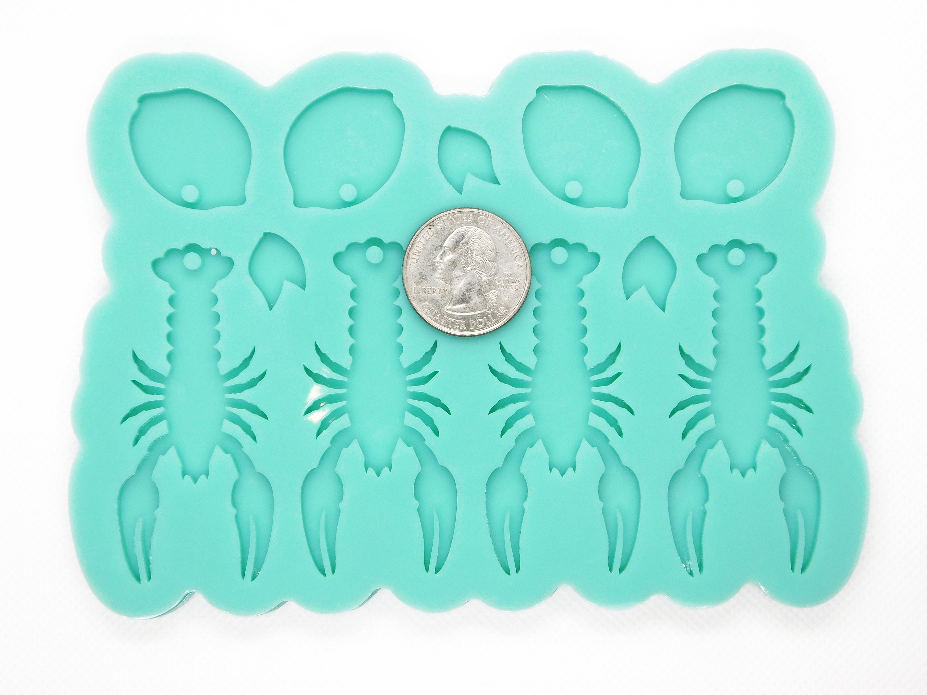 Crawfish Earring Mold, Crawfish Silicon Mold for Epoxy Resin, Crawfish ...