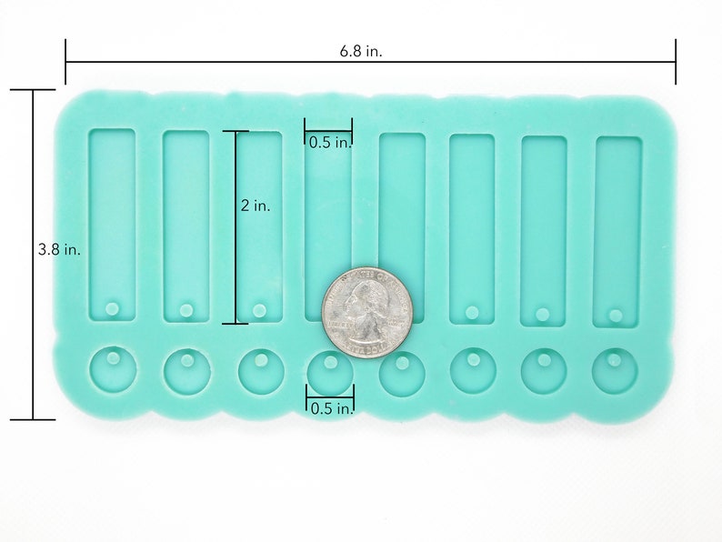 Rectangle Earring Dangle Mold, Long Rectangle Silicone Mold for Epoxy ...