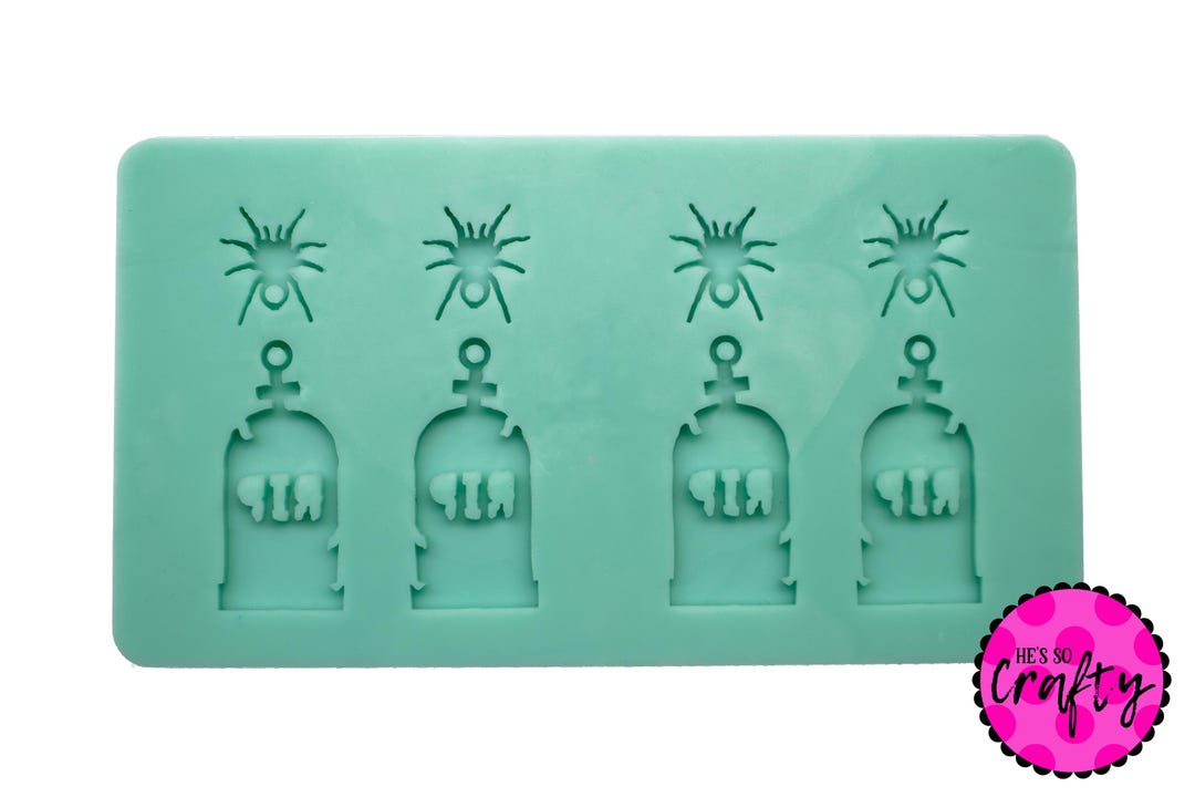 Halloween Headstone Earring Dangles Mold, RIP Silicone Mold for Epoxy ...