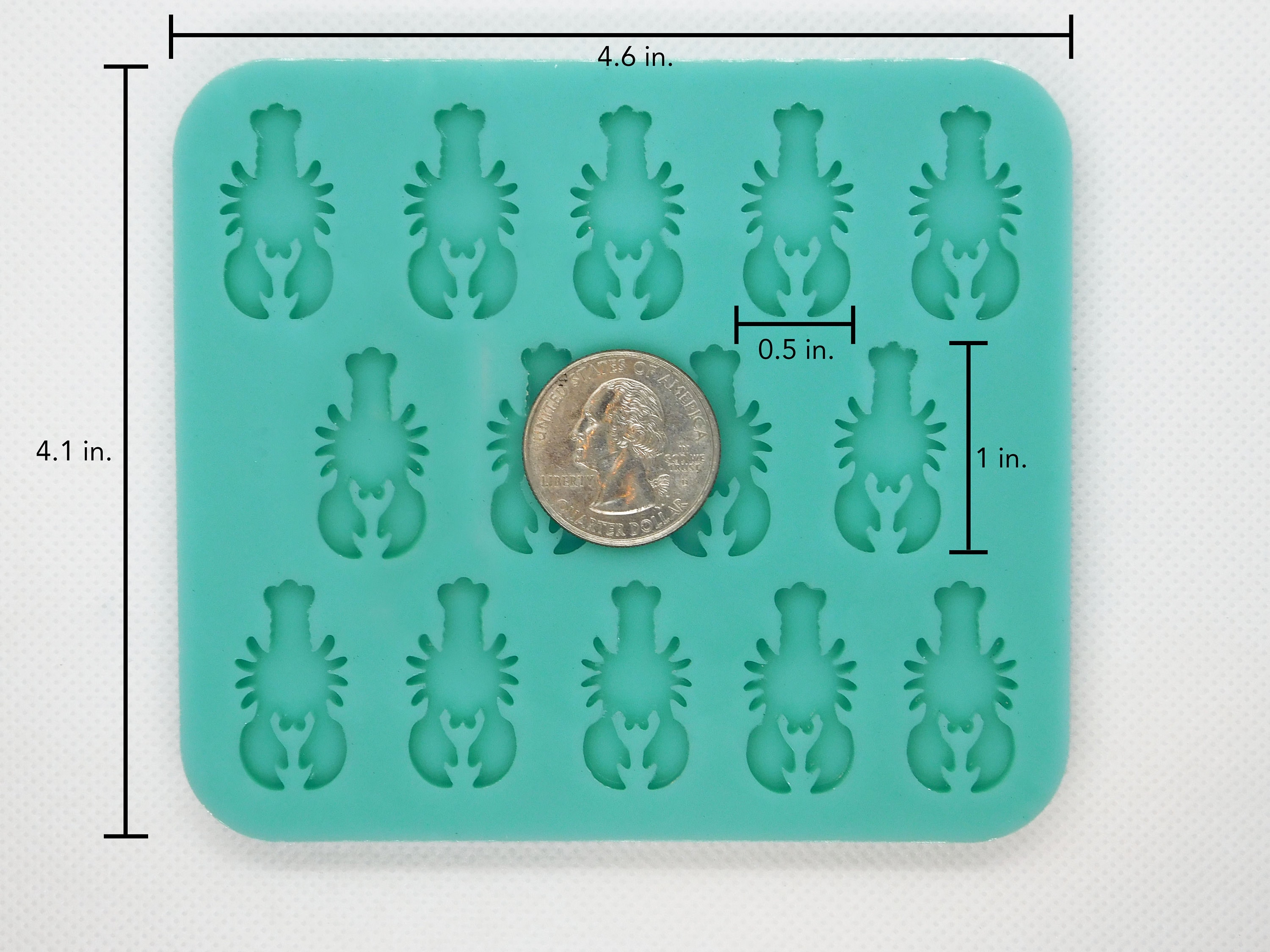 Crawfish Earring Stud Mold, Crawfish Silicon Mold for Epoxy Resin ...