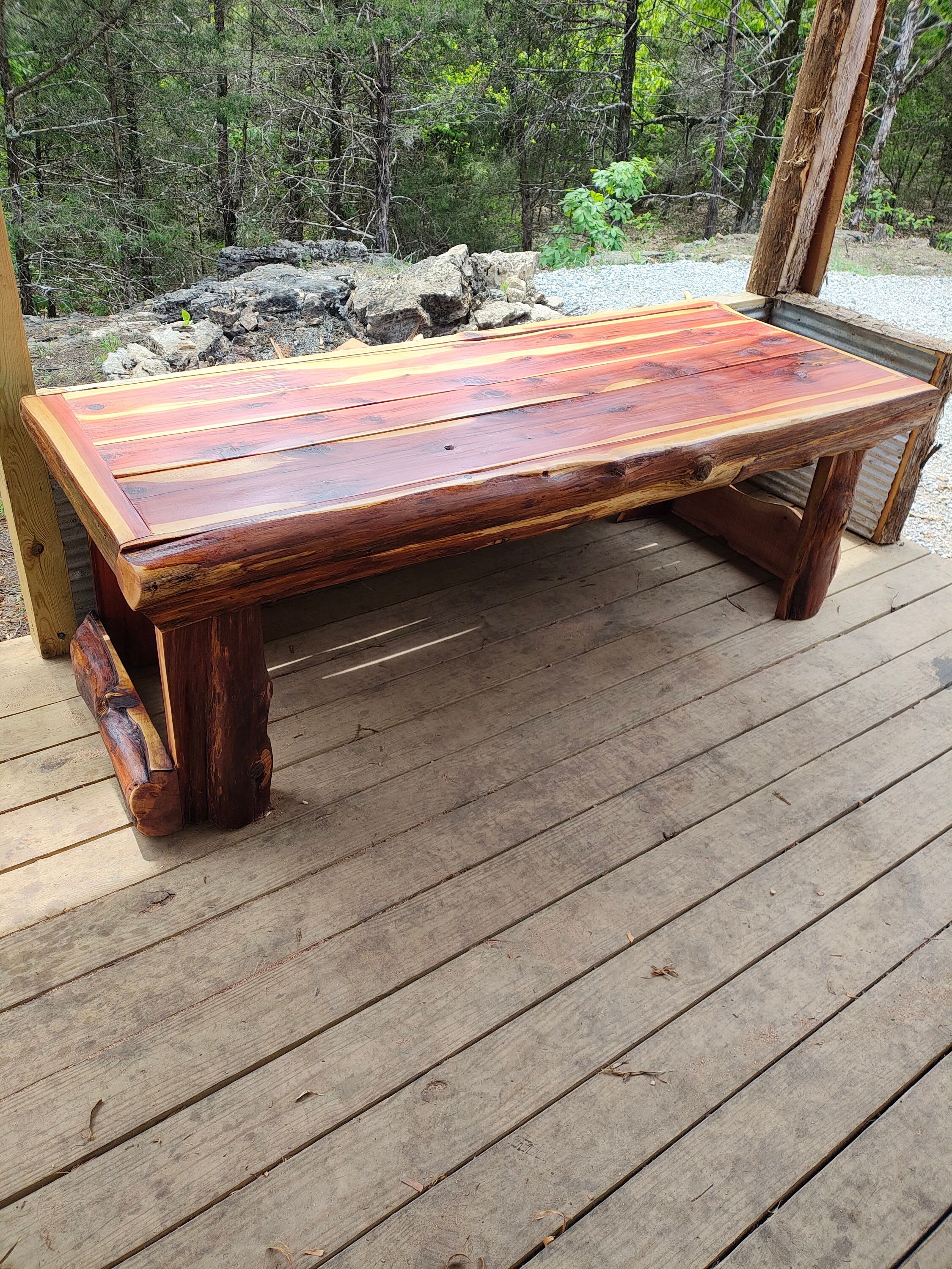 Cedar table legs store