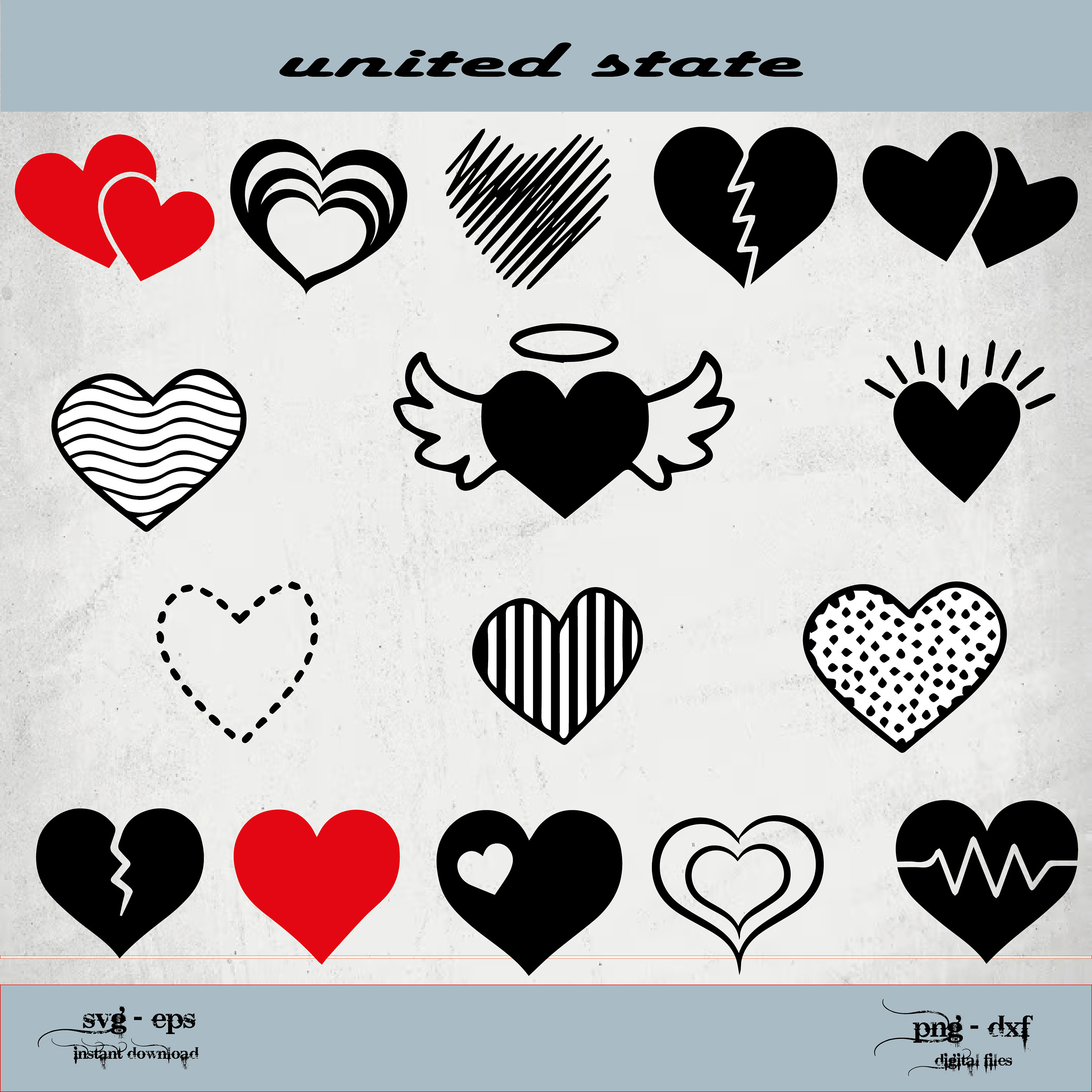 Heart Svg Bundle, Heart Svg, Hand Drawn Heart Svg, - Etsy