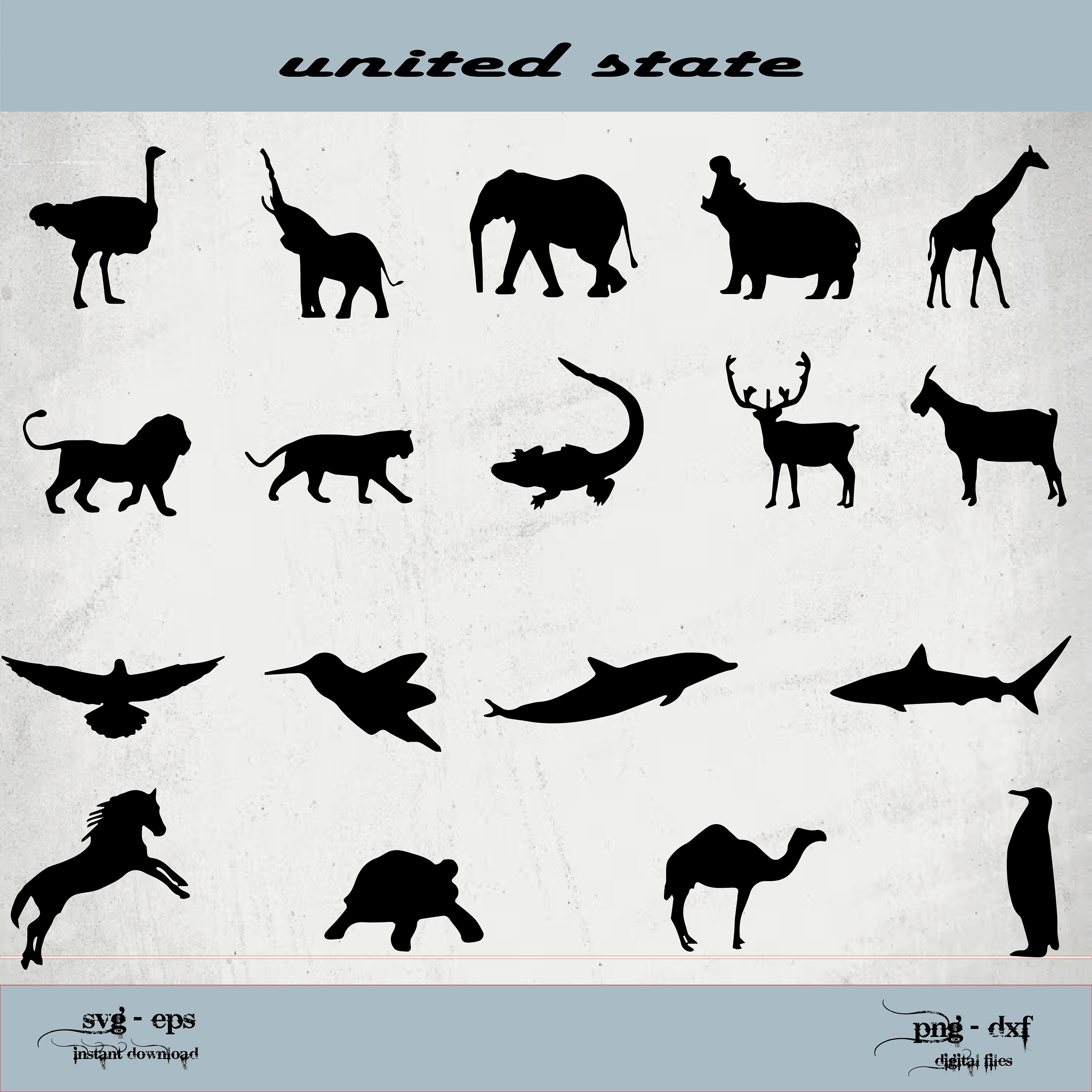 ANIMALS BUNDLE SVG , Animals Cricut , Animals Clipart , - Etsy