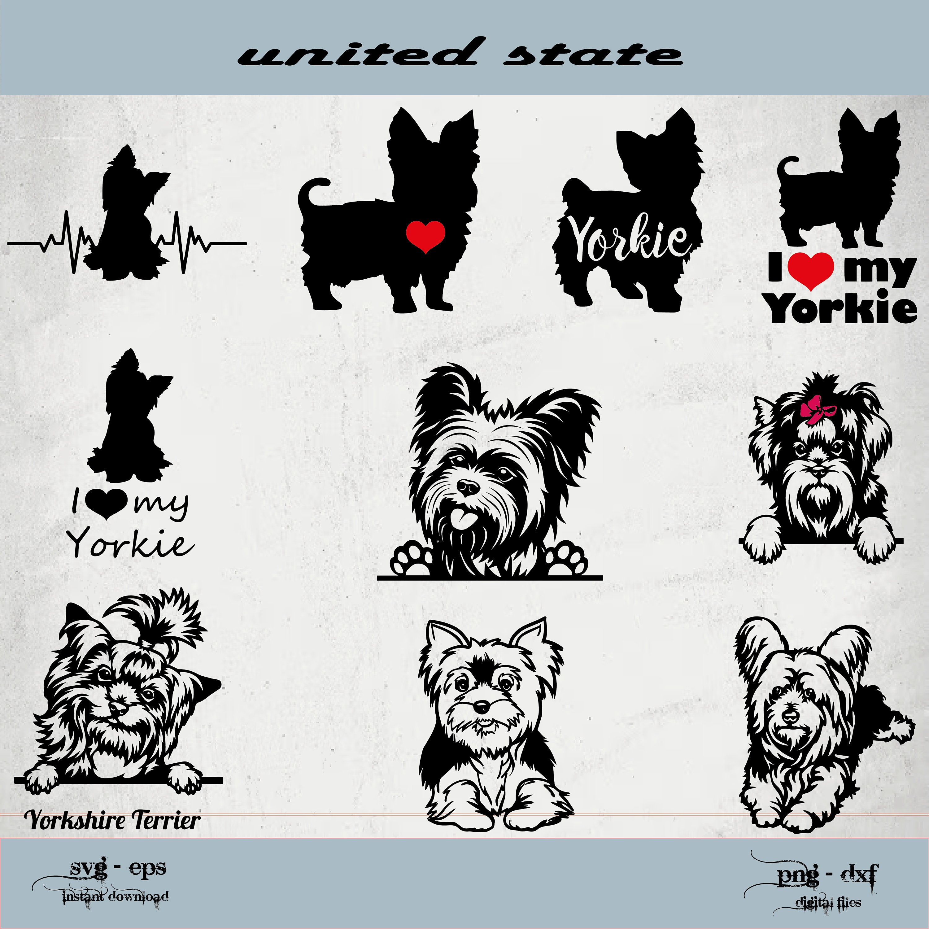 Yorkie Svg Bundle, Dog Svg Bundle, Yorkie Mom SVG, Yorkie Svg, - Etsy