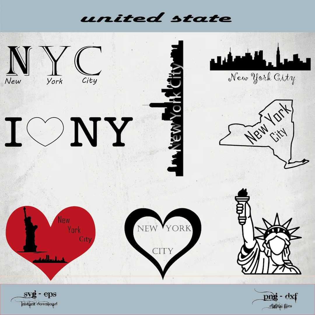New York Svg, Instant Download SVG, Digital Download, - Etsy