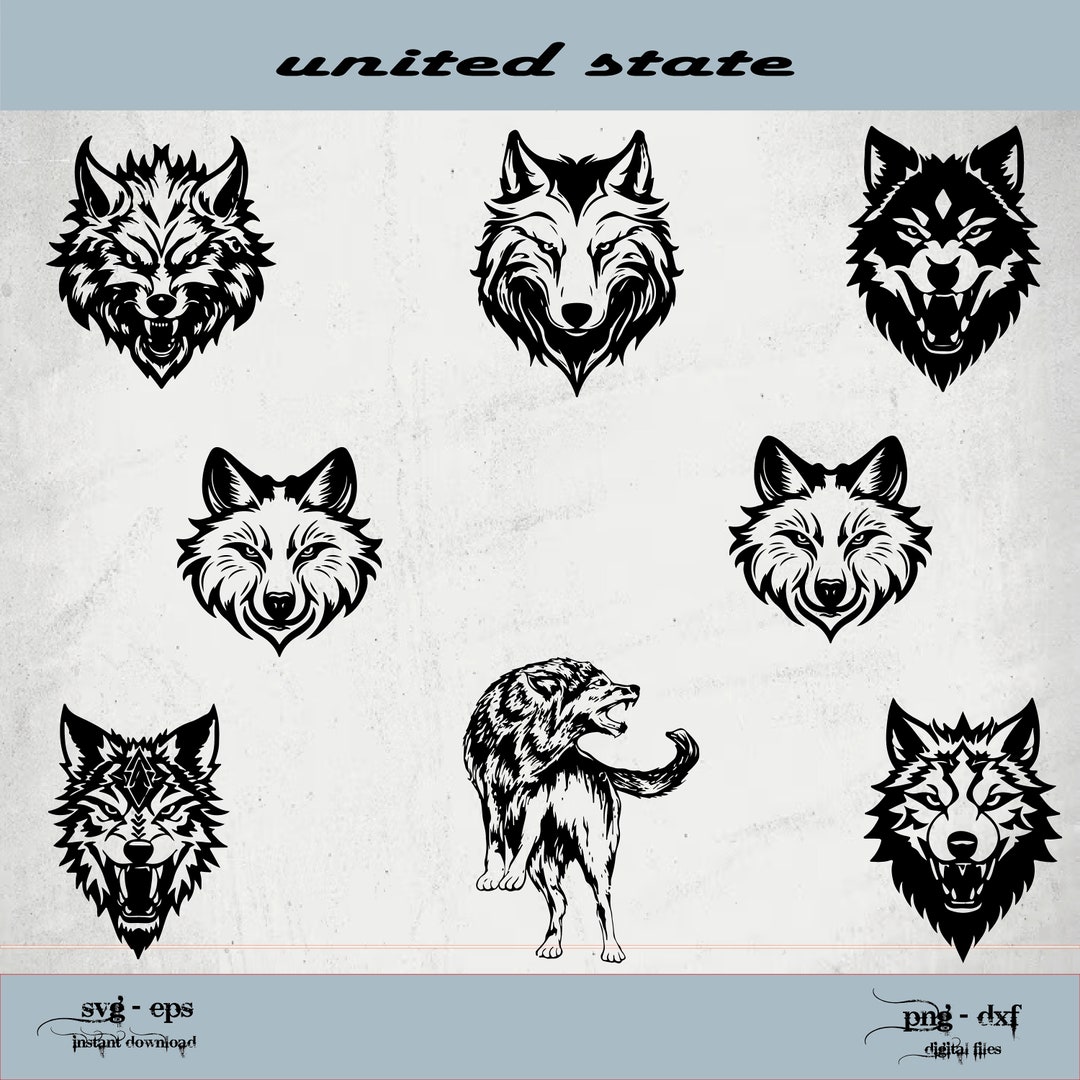 Wolf Head SVG, Howling Wolf Svg, Wolf Clipart, Wolf Cut Files for ...