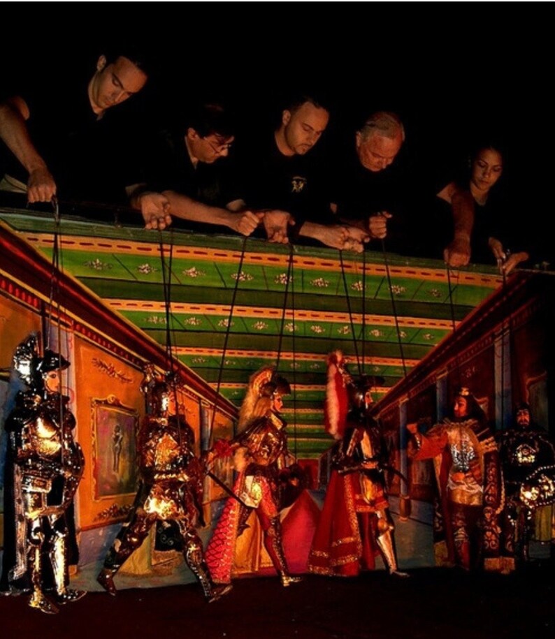 A Fabulous Set of Four Vintage Sicilian Pupi Pole Marrionetts Genuine ...