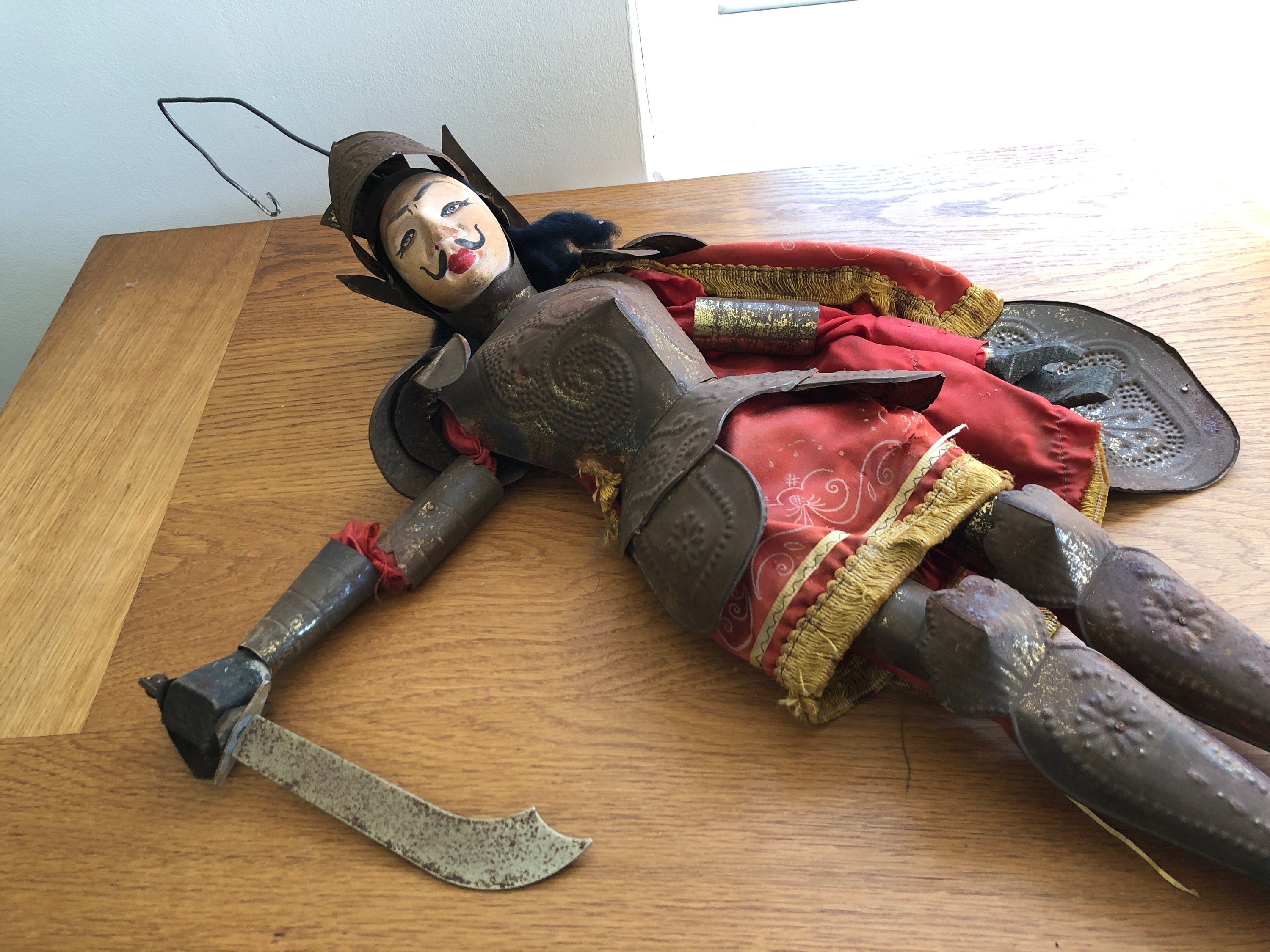 A Fabulous Set of Four Vintage Sicilian Pupi Pole Marrionetts Genuine ...