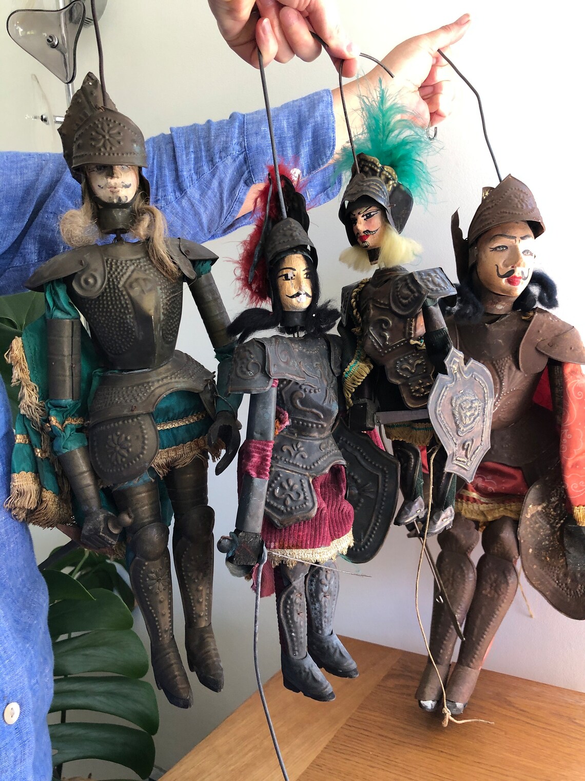 A Fabulous Set of Four Vintage Sicilian Pupi Pole Marrionetts Genuine ...