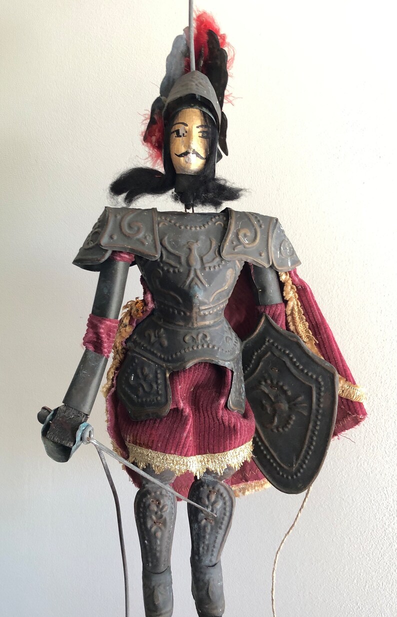 A Fabulous Set of Four Vintage Sicilian Pupi Pole Marrionetts Genuine ...