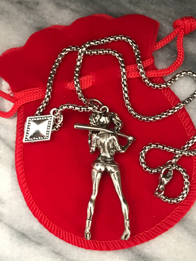 Harley Quinn Necklace Harley Quinn Baseball Bat and Gun Necklace Harley ...