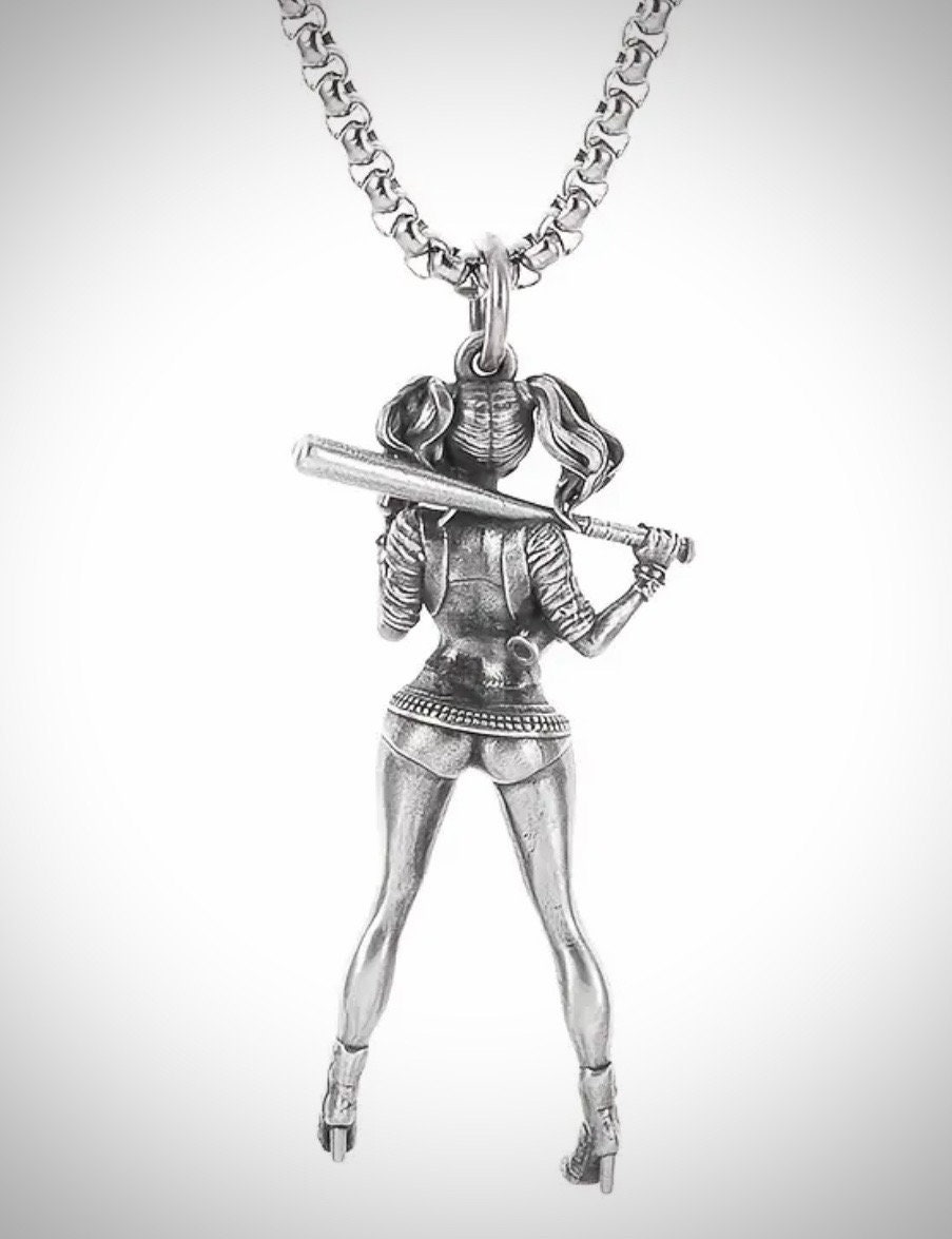 Harley Quinn Necklace Harley Quinn Baseball Bat and Gun Necklace Harley ...