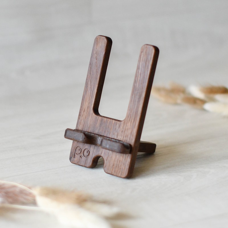 Wooden Phone Holder - Etsy