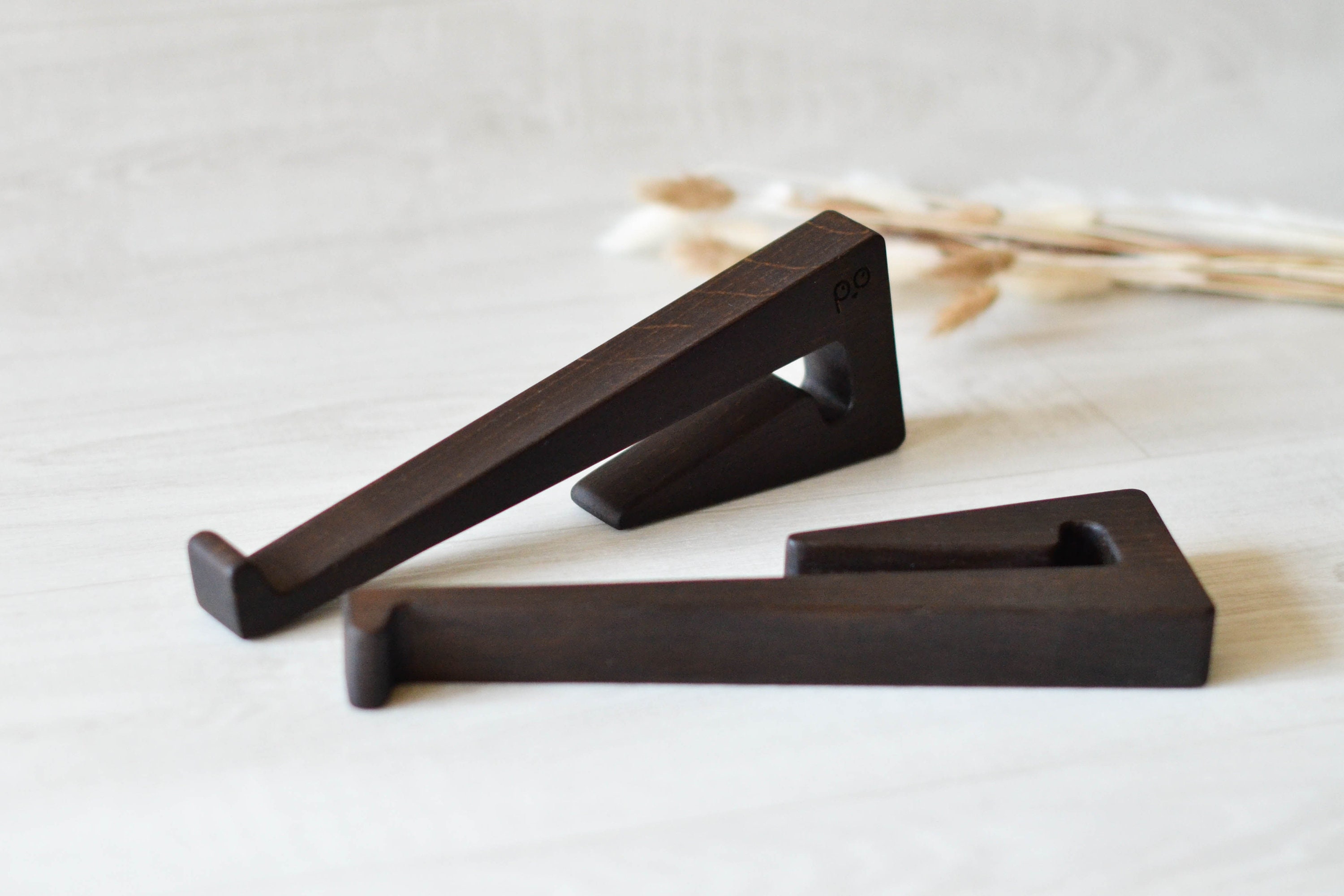 Wood Laptop Stand, Holder Natural Oak, Handmade, MacBook Laptop Stand ...