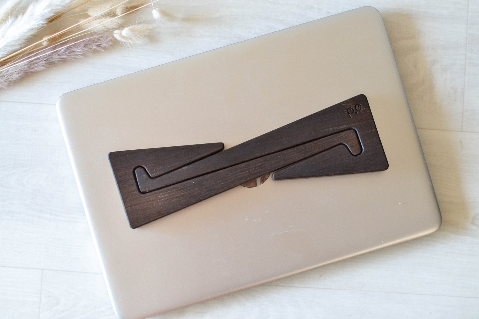 Wood Laptop Stand, Holder Natural Oak, Handmade, MacBook Laptop Stand ...