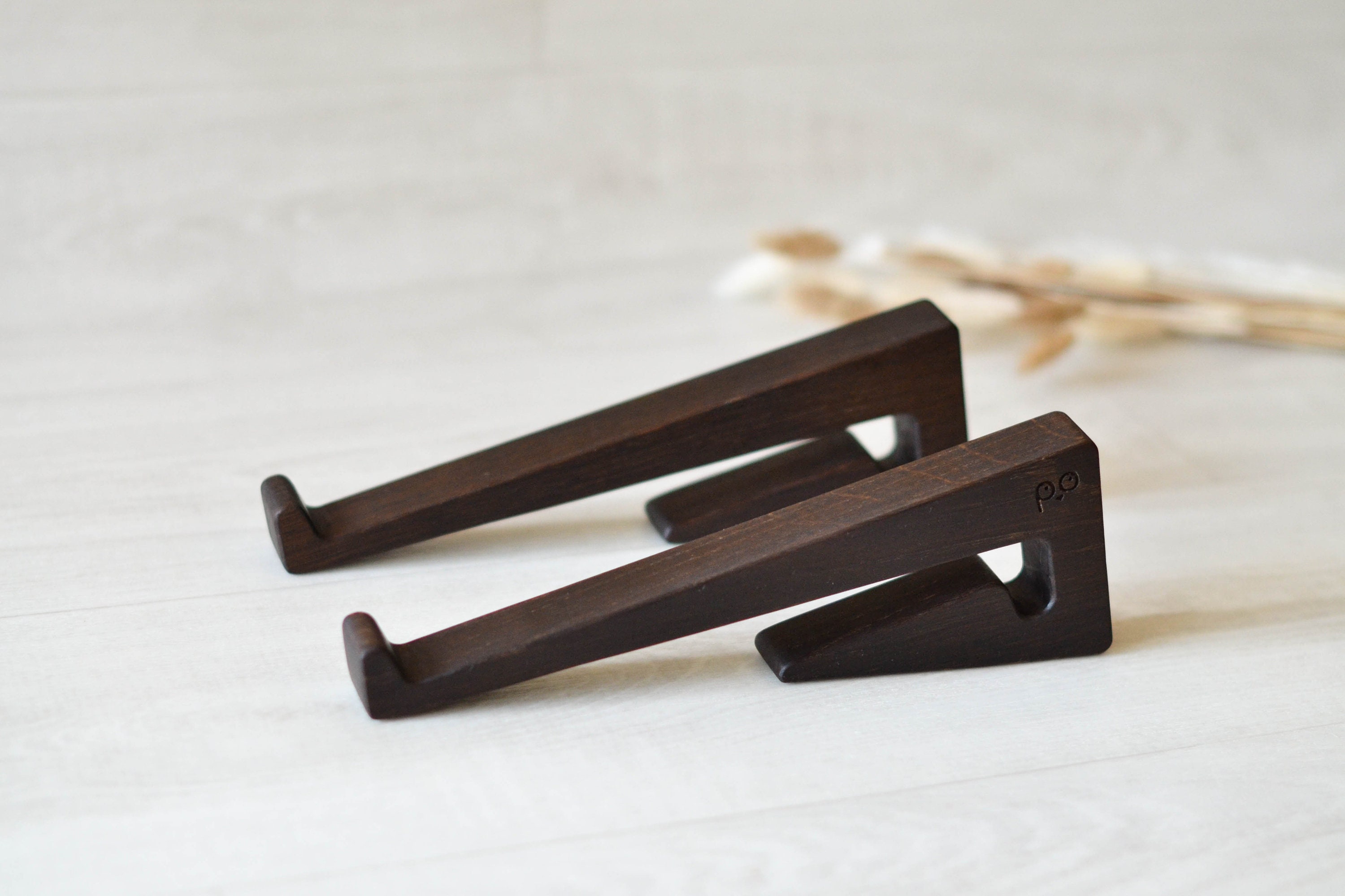 Wood Laptop Stand, Holder Natural Oak, Handmade, MacBook Laptop Stand ...