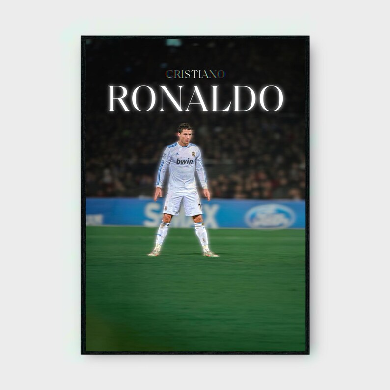 Cristiano Ronaldo (real Madrid) – Football Artistic Wall Artwork Decal ...