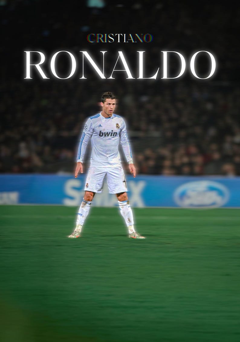 Cristiano Ronaldo (real Madrid) – Football Artistic Wall Artwork Decal ...