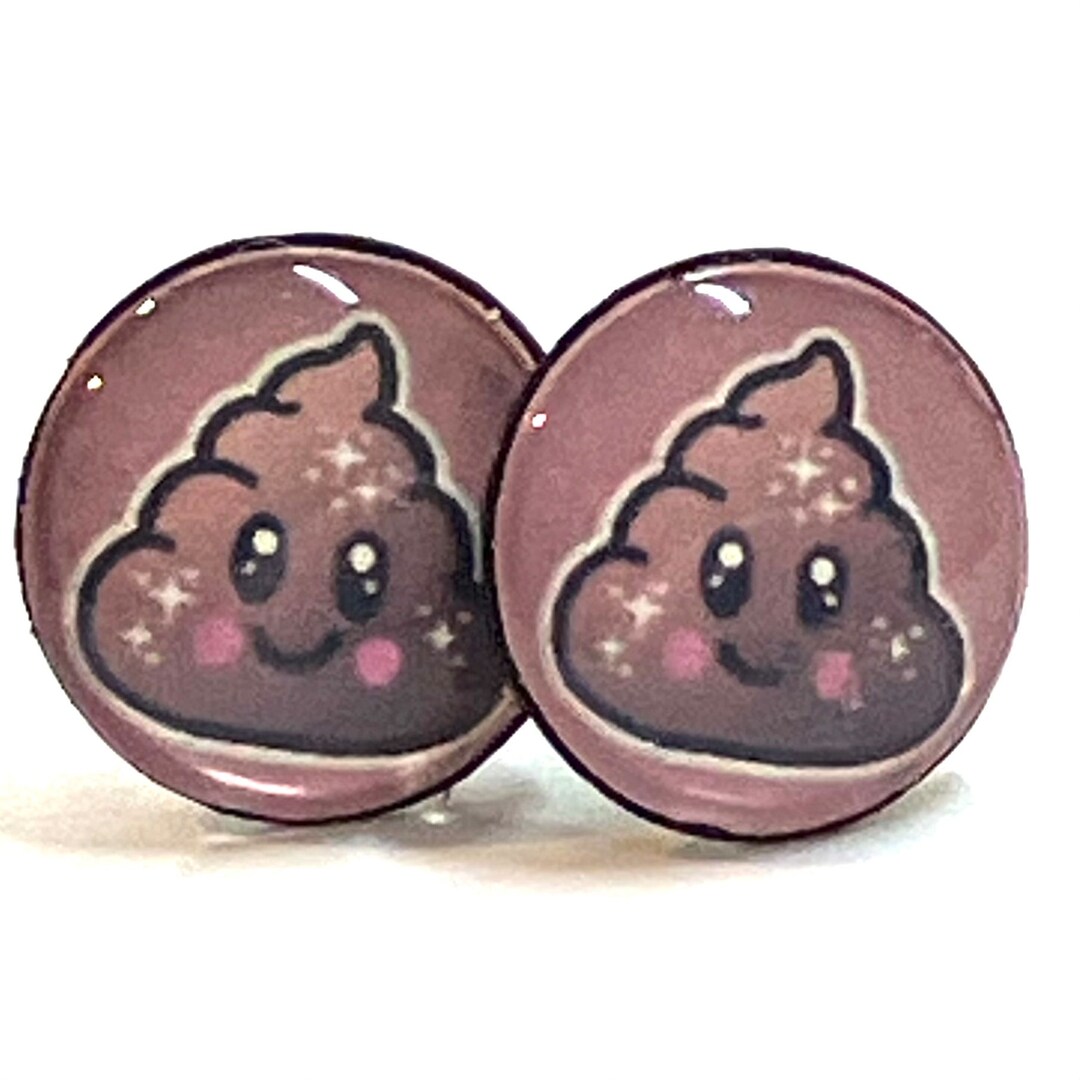 Cute Poo Kawaii Resin 'bubble' Post Earrings - Etsy