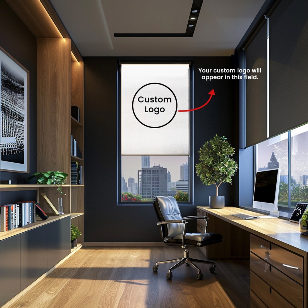 Custom Logo Roller Blinds for Businesses, Personalized Roller Blinds ...