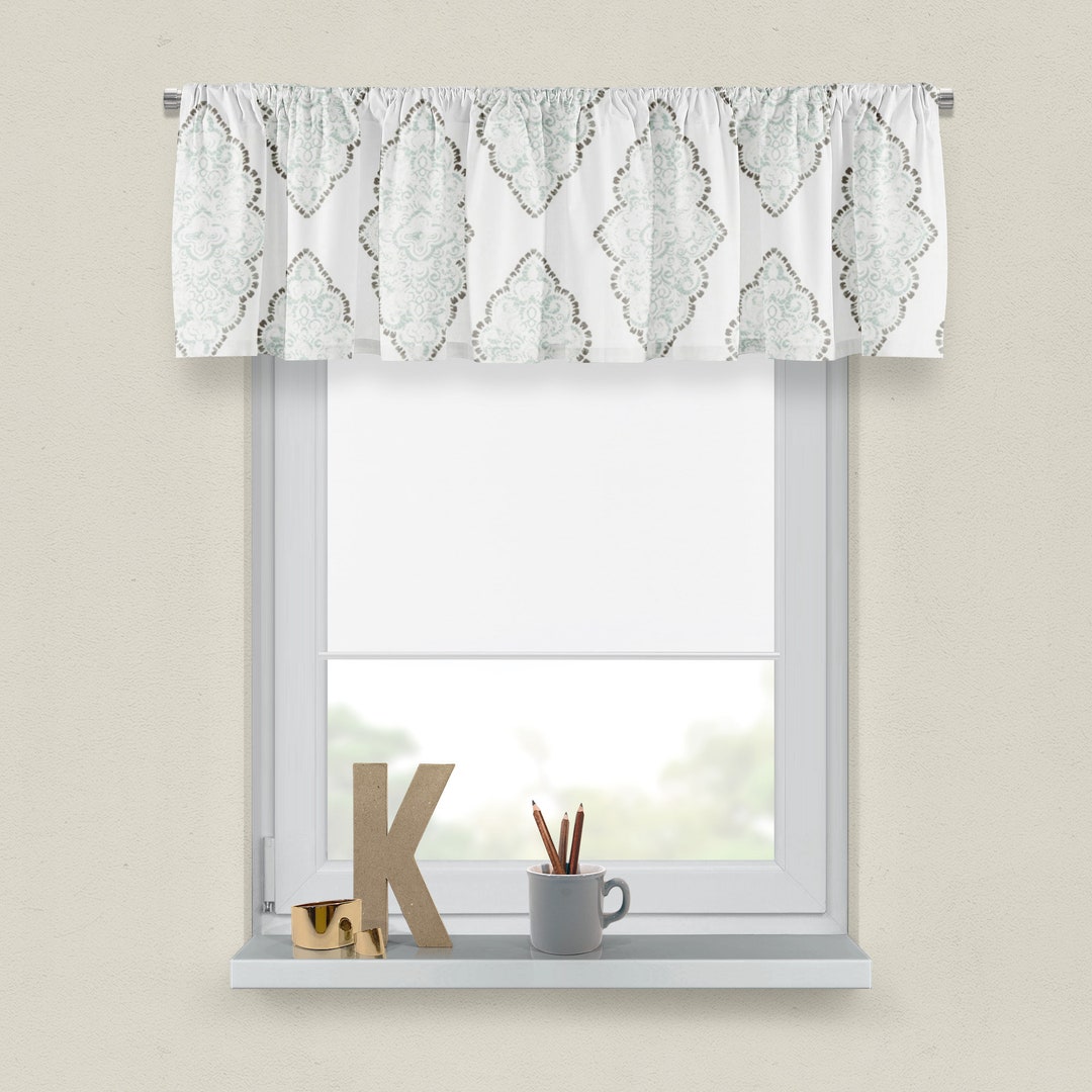 Blue and White Valance Premier Prints Monroe Snowy Valance - Etsy