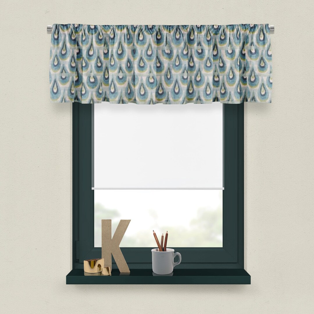 Blue Green Valance Chloe Valance Premier Prints Valance - Etsy