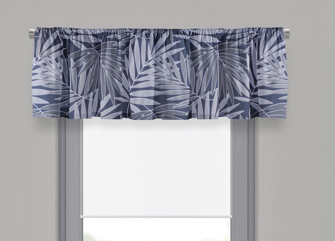 Blue Valance, Palm Tree Valance, Blue Gray Valance, Largo Valance ...