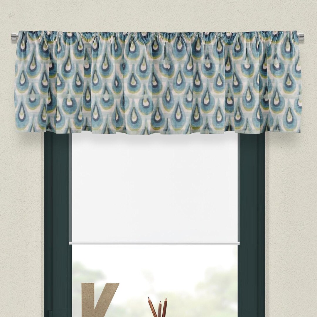 Blue Green Valance, Chloe Valance, Premier Prints Valance, Premier ...