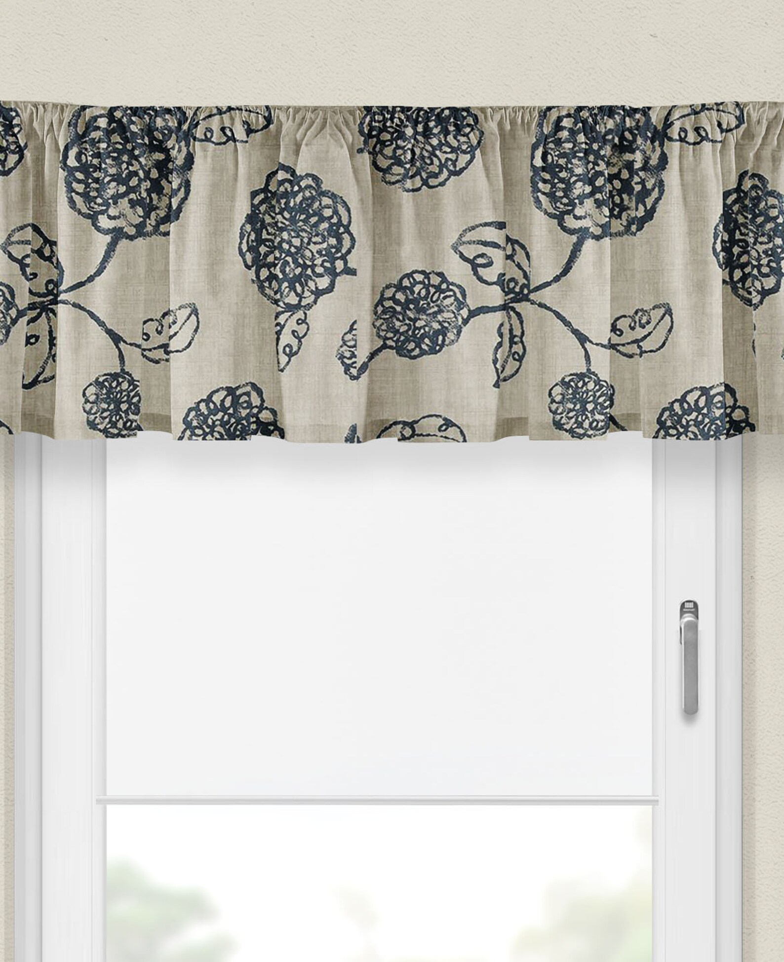 Blue Valance Blue Floral Valance Blue Adele Valance Blue - Etsy