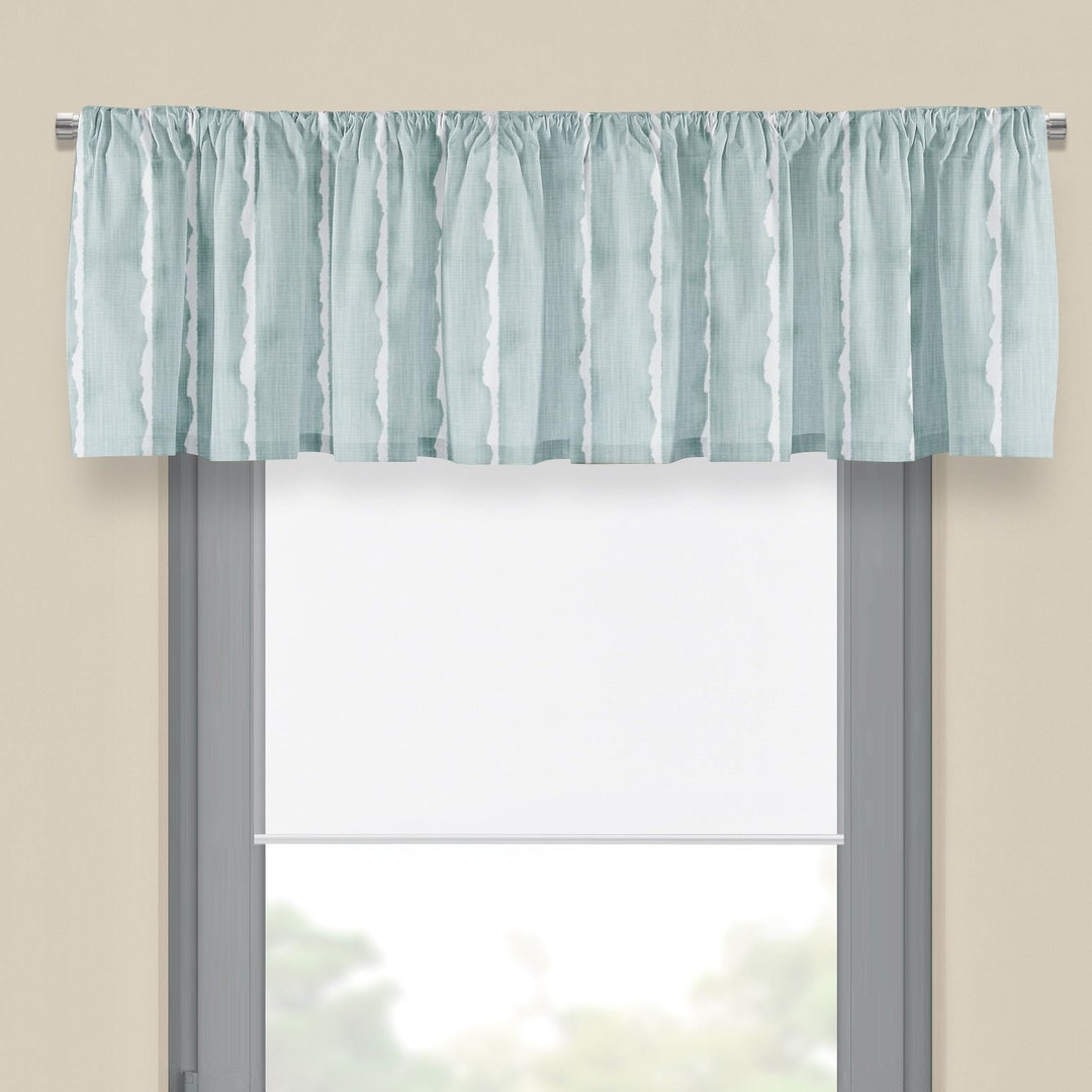 Blue and White Valance, Blue Valance, Striped Valance, Premier Prints ...
