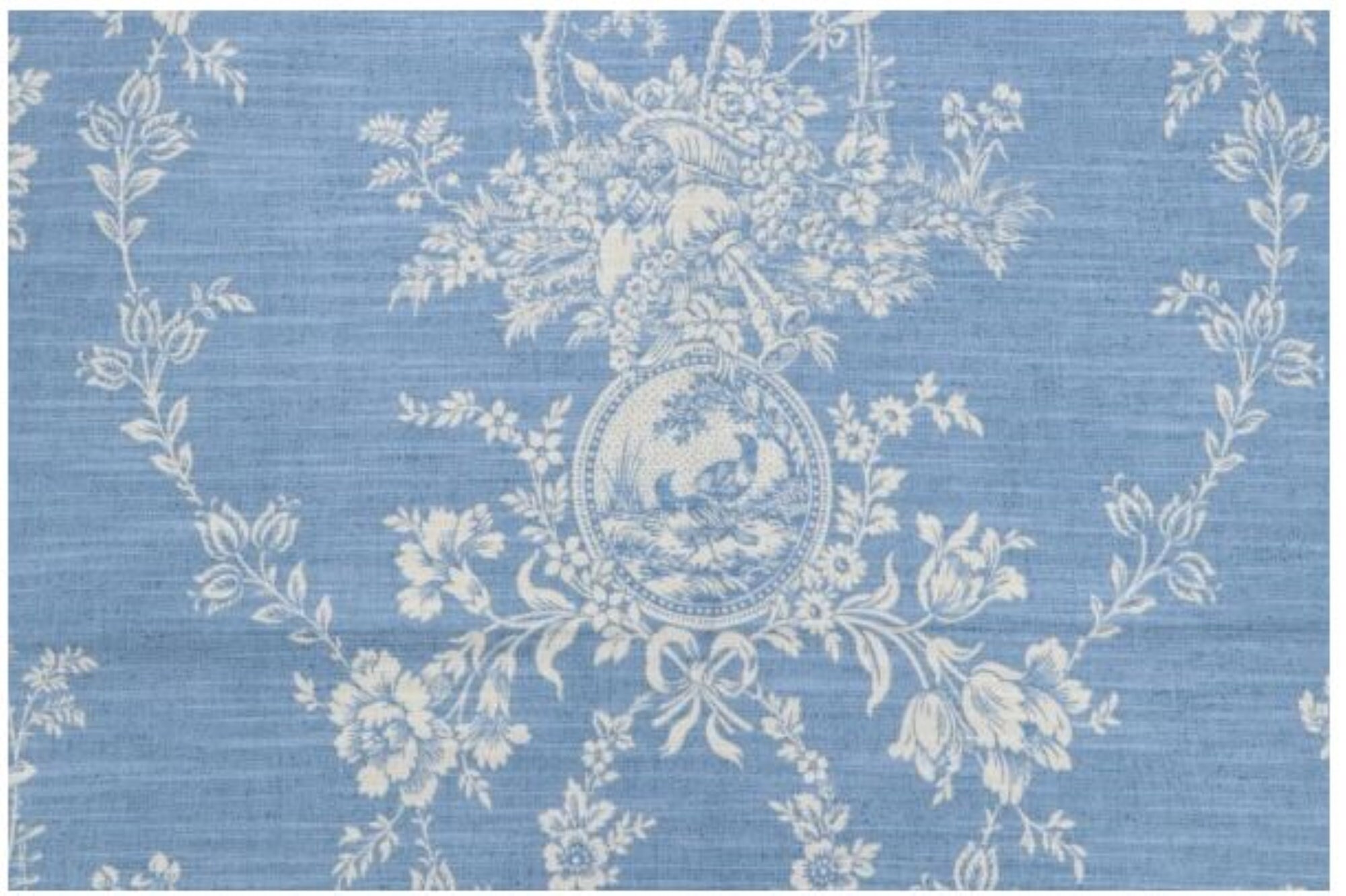 Toile Valance Blue Toile Valance Waverly Country House Toile - Etsy