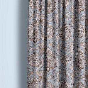 Blue Damask Curtains, Waverly Castleford Moonstone Curtains, Blue Toile ...