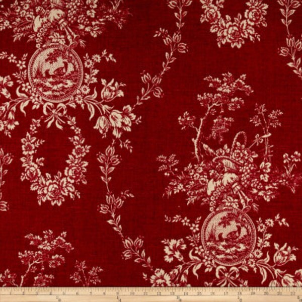 Red and White Toile - Etsy