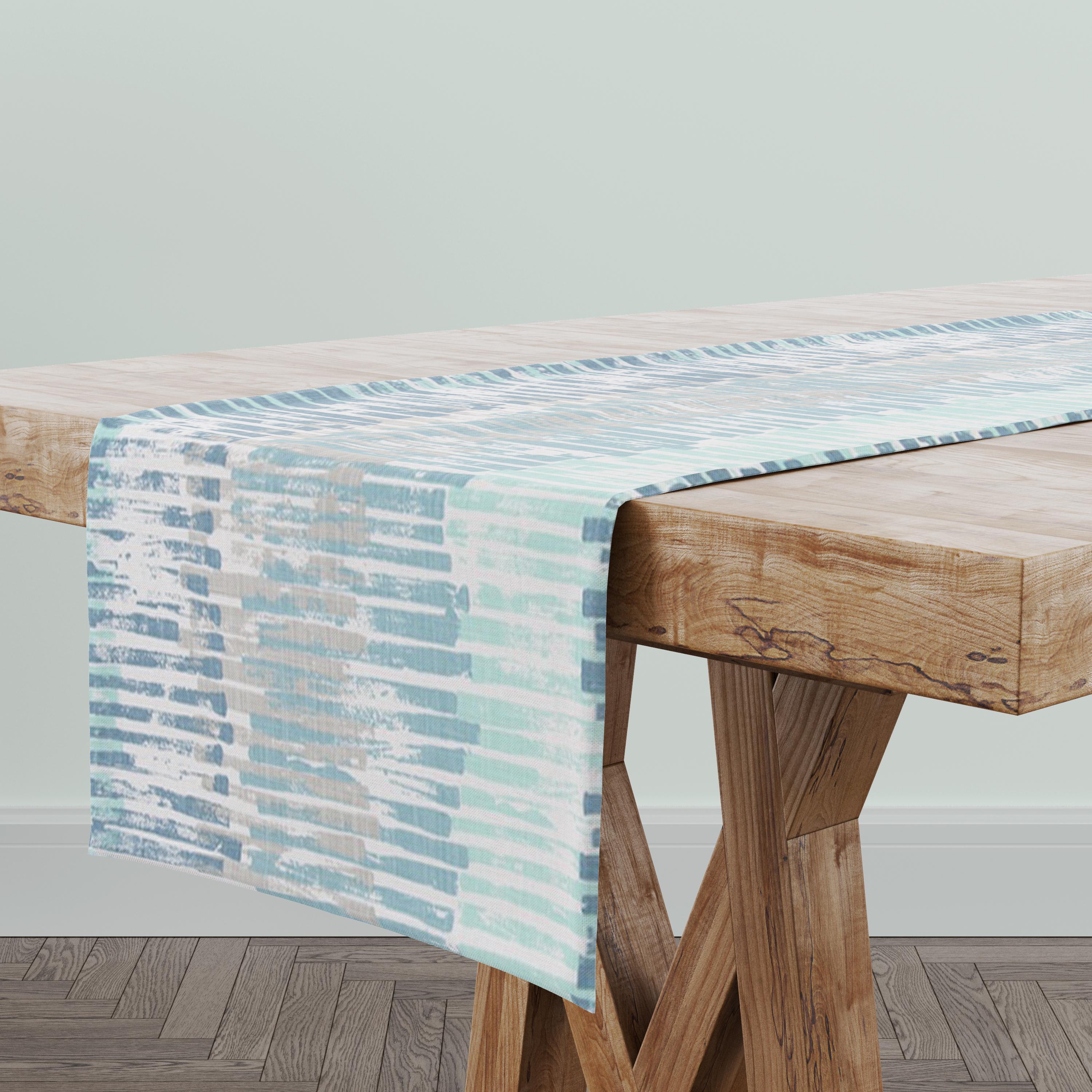 Teal & Blue Table Runner: Premier Prints Palisades Fountain Fabric - Etsy