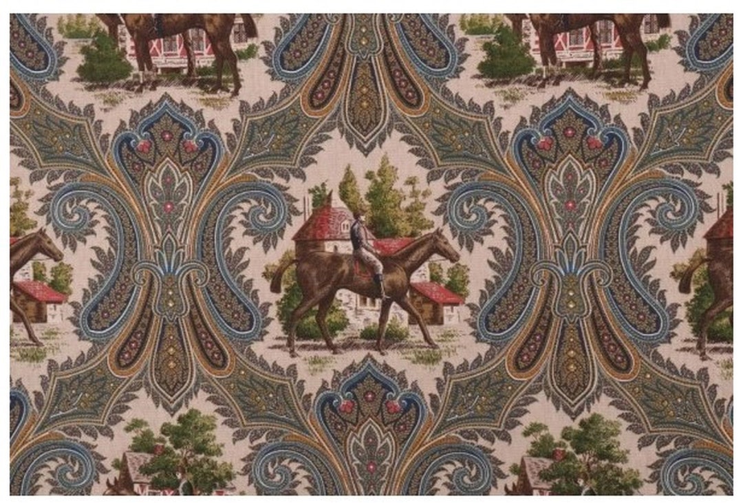 Toile Valance Kaufmann Woodgate Valance Royal Valance - Etsy