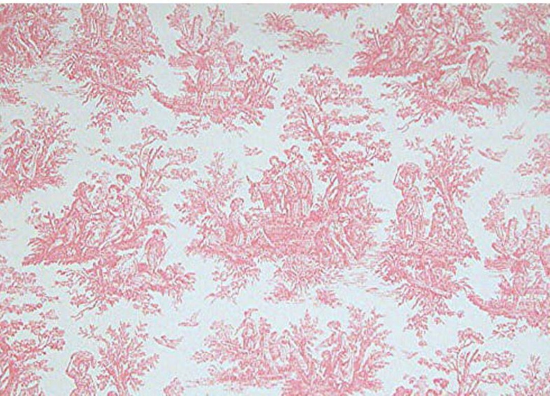 Toile Curtains, Pink Toile Curtains, Jamestown Pink Curtains, Pink ...