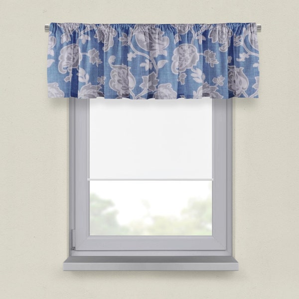 Blue Floral Valance - Etsy