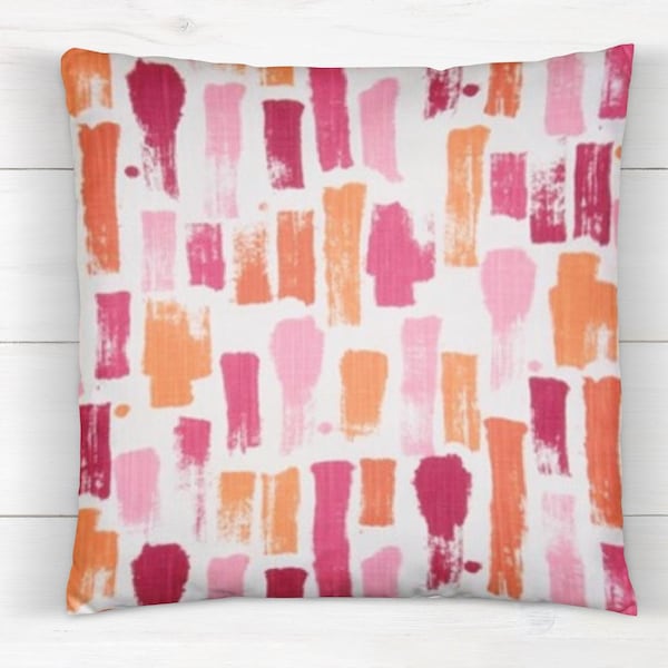 Pink Orange Pillow - Etsy