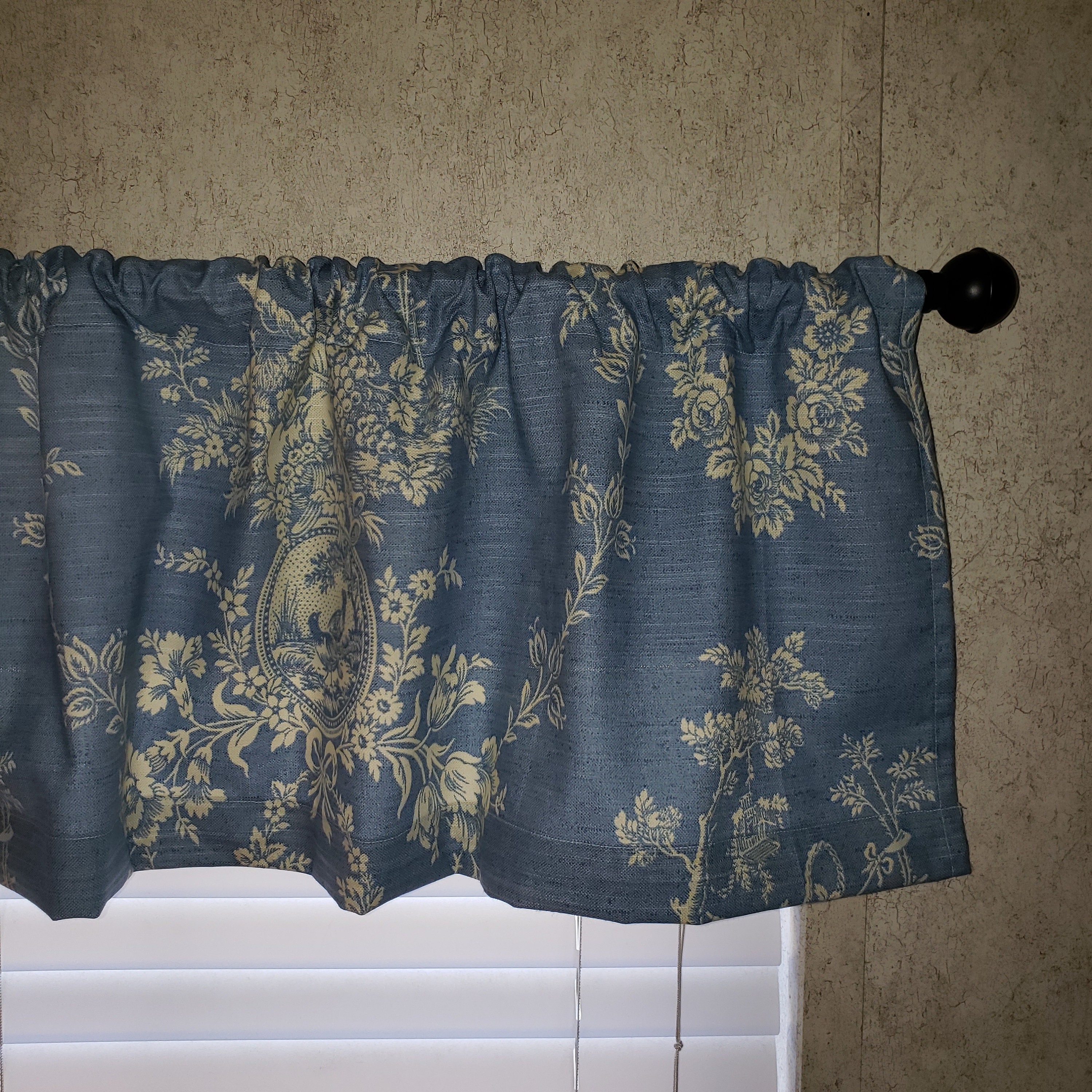 Toile Valance Blue Toile Valance Waverly Country House Toile - Etsy