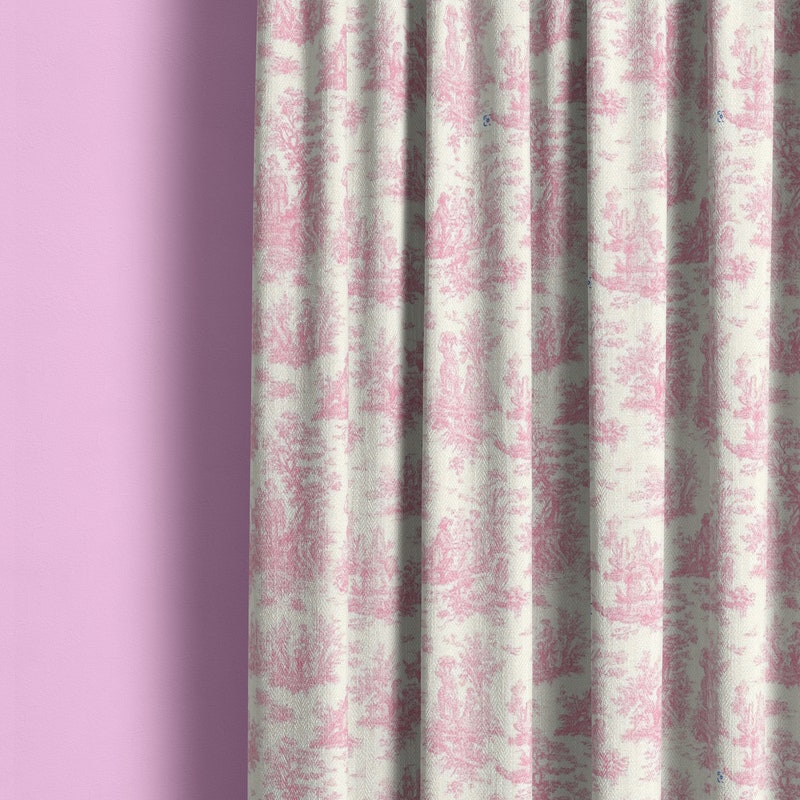 Pink Toile Curtains - Etsy